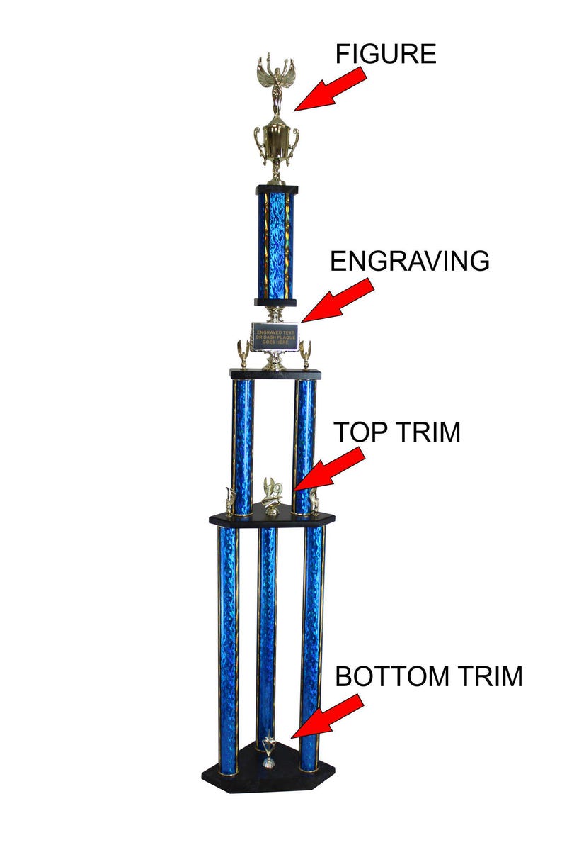 Custom 4 Foot Column Trophy: Engraved Champion Award for Teams ...