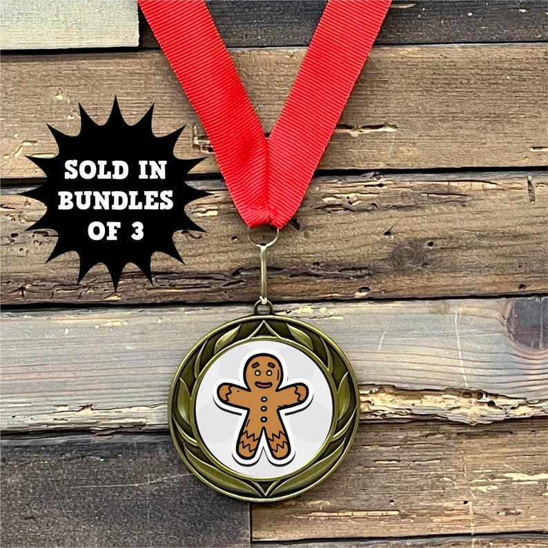 Best Gingerbread House Christmas Medal Bundle of 3 | Custom Christmas ...