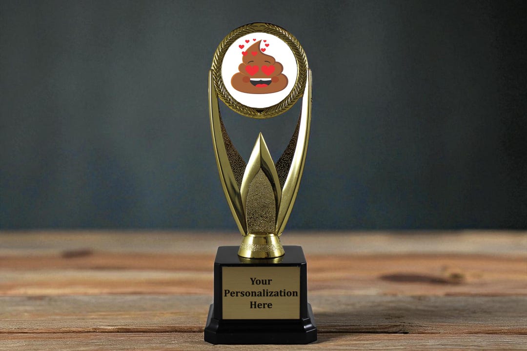 You the Shit Award Poop Emoji Trophy | Personalized Poop Emoji Award ...