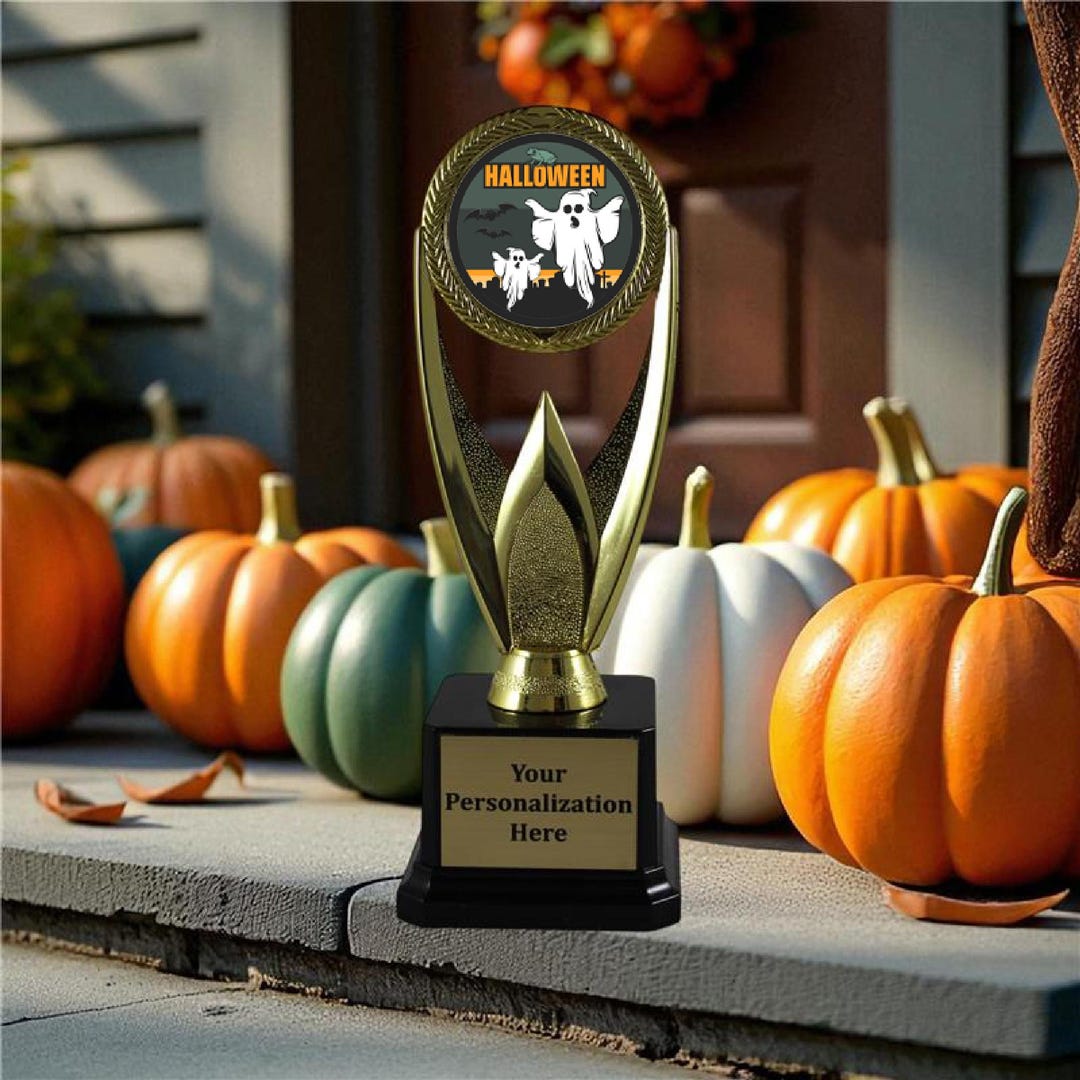 Spooky Ghost Halloween Victory Trophy | Scary Contest Award | Haunted ...