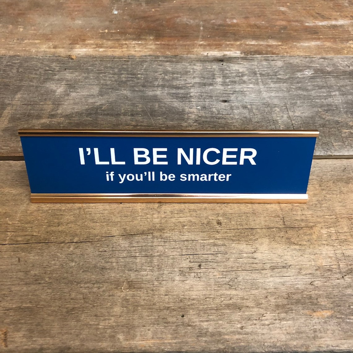 Custom Engraved Desk Name Plate Funny Desk Sign Boss Gag Gift - Etsy