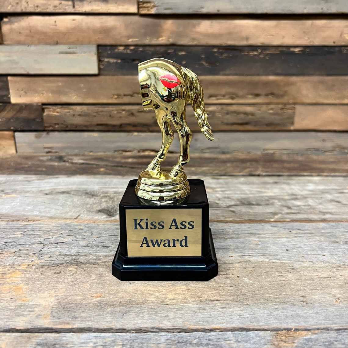 Kiss Ass Trophy Kiss Ass Award Biggest Kiss Ass You Are a - Etsy