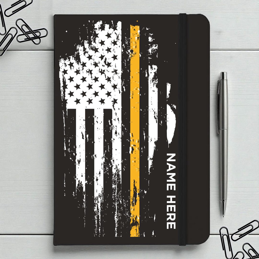 Patriotic Notebook American Flag Gold Stripe | American Flag Journal ...