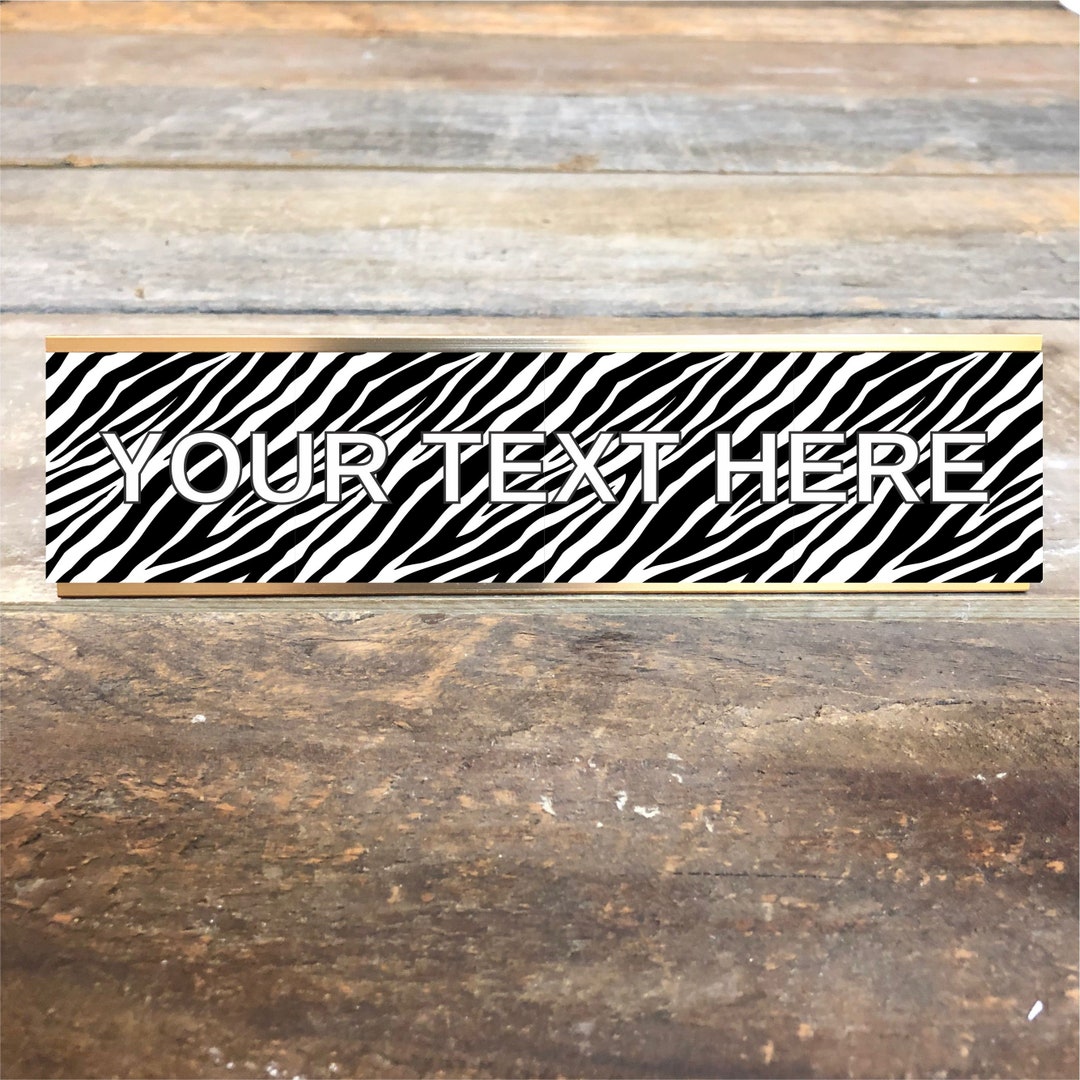 Animal Print Desk Sign: Full Color Office Decor - Etsy