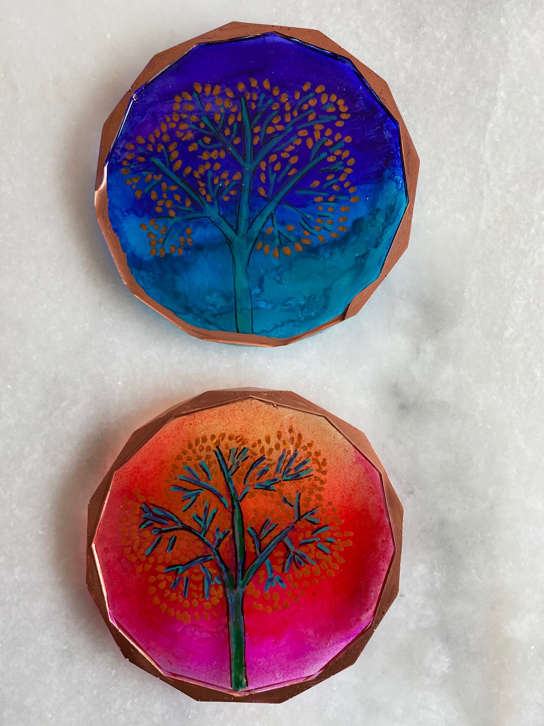 Tree Of Life Resin Coasters Set of 2 - Etsy.de