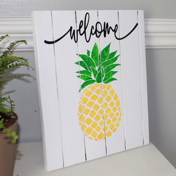 Pineapple Welcome Sign - Etsy