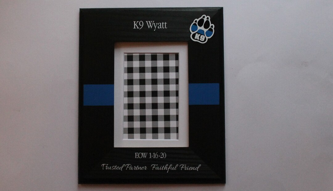 Police K9 Memorial Picture Frame, Personalized Police K9 Gift ...