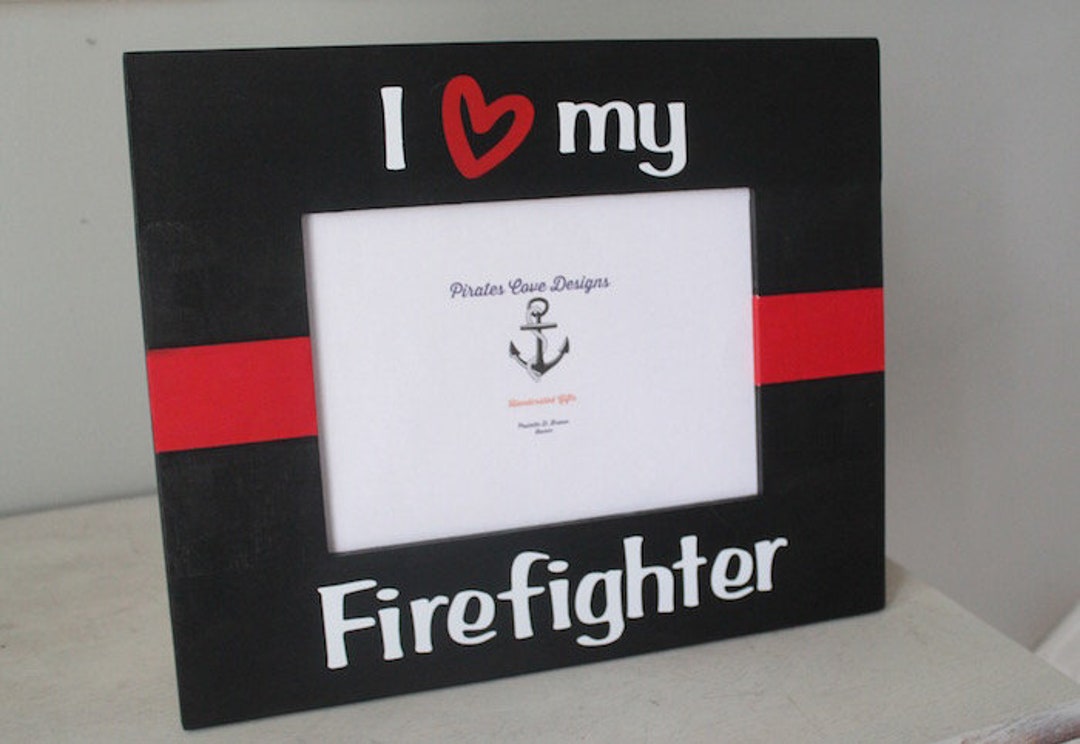 Firefighter Picture Frame, Firefighter Gift for Man, Firefighter Gift ...