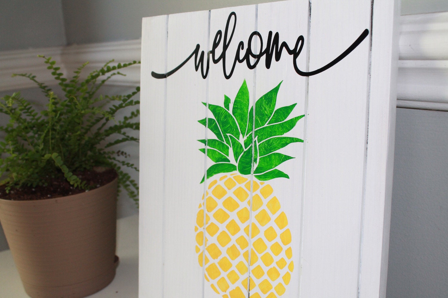 Pineapple Welcome Sign Personalized Welcome Sign Pineapple - Etsy