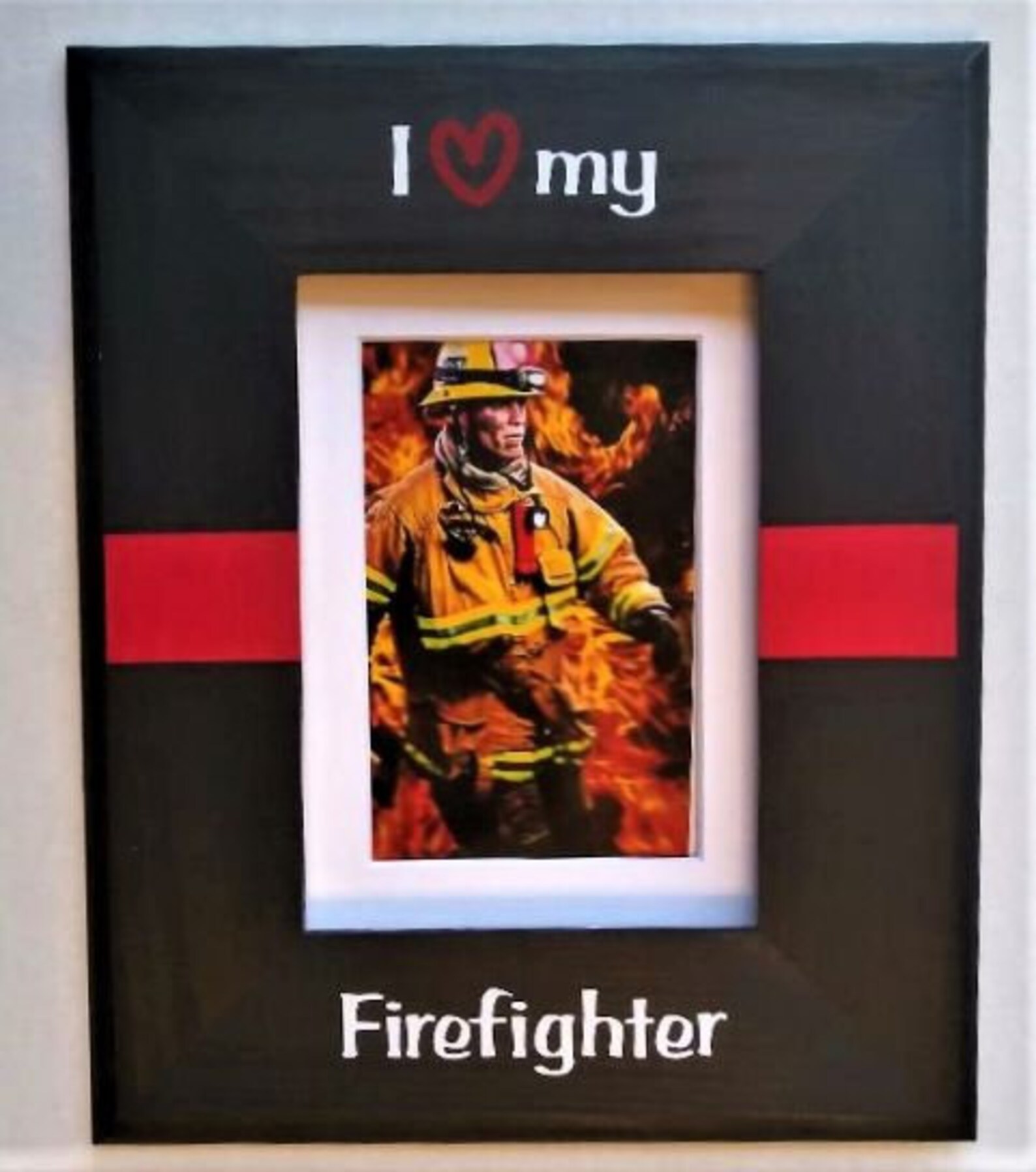 Firefighter Picture Frame Firefighter Gift for Man - Etsy
