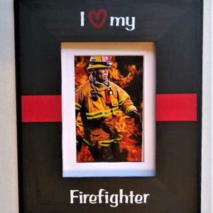 Firefighter Picture Frame, Firefighter Gift for Man, Firefighter Gift ...