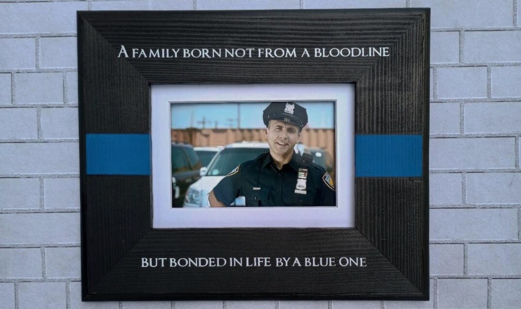 Police Officer Gift Police Picture Frame Thin Blue Line - Etsy