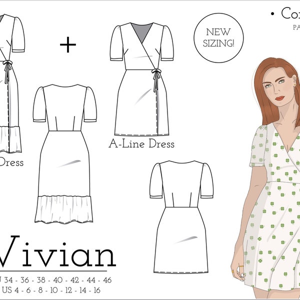 Wrap Dress Pattern - Etsy