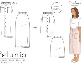 Button Front Skirt Pattern