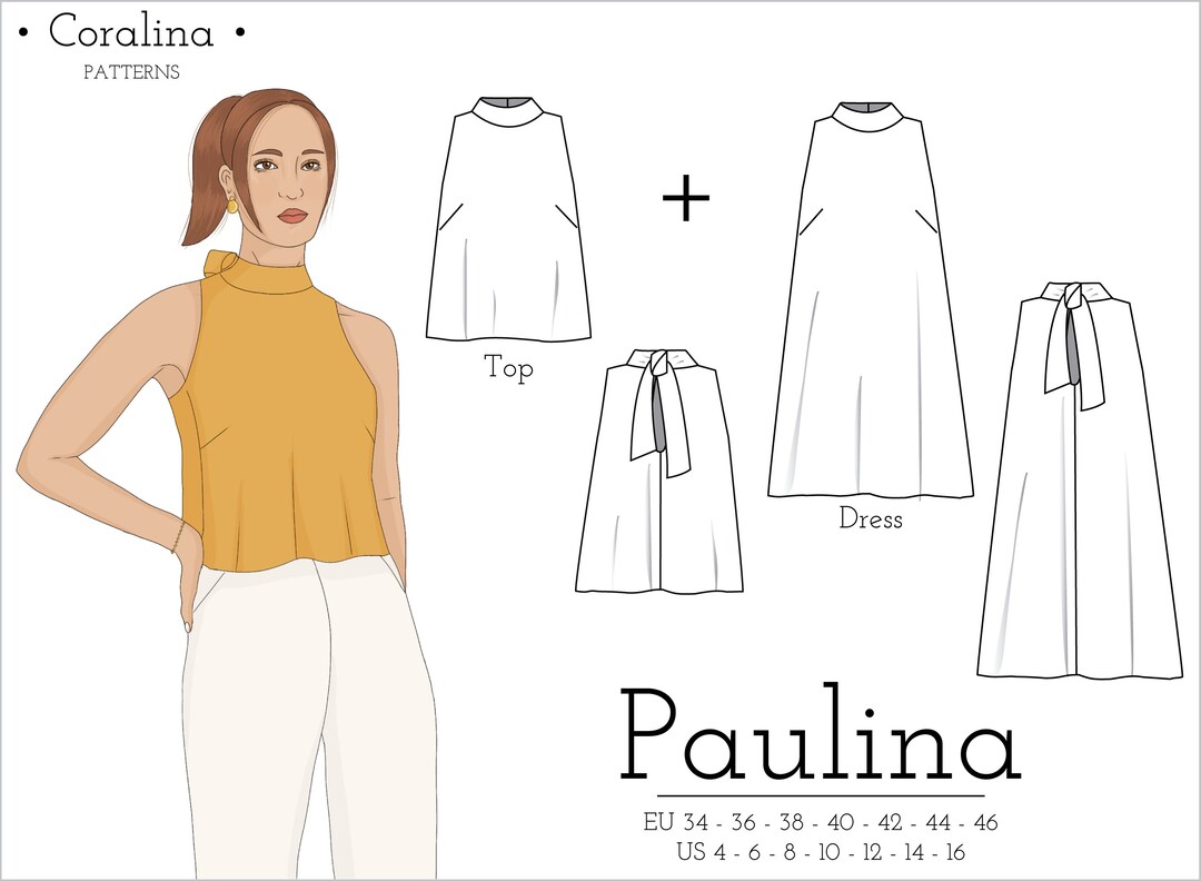 Bow Halter Top PDF Sewing Pattern Halter Neck Dress Pattern - Etsy