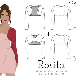 Strapless Six Panel Dress + Bolero PDF Sewing Patterns | Pattern Bundle ...