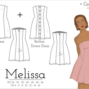 Strapless Six Panel Dress + Bolero PDF Sewing Patterns | Pattern Bundle ...