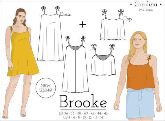 Strappy Top PDF Sewing Pattern Strappy Summer Dress Pattern - Etsy