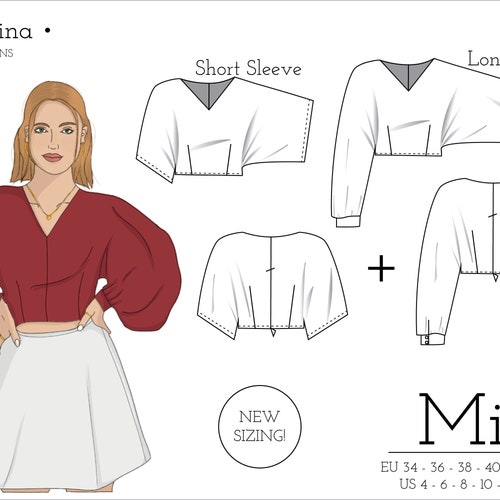 Crop Top Digital PDF Easy Sewing Pattern instant Download // - Etsy