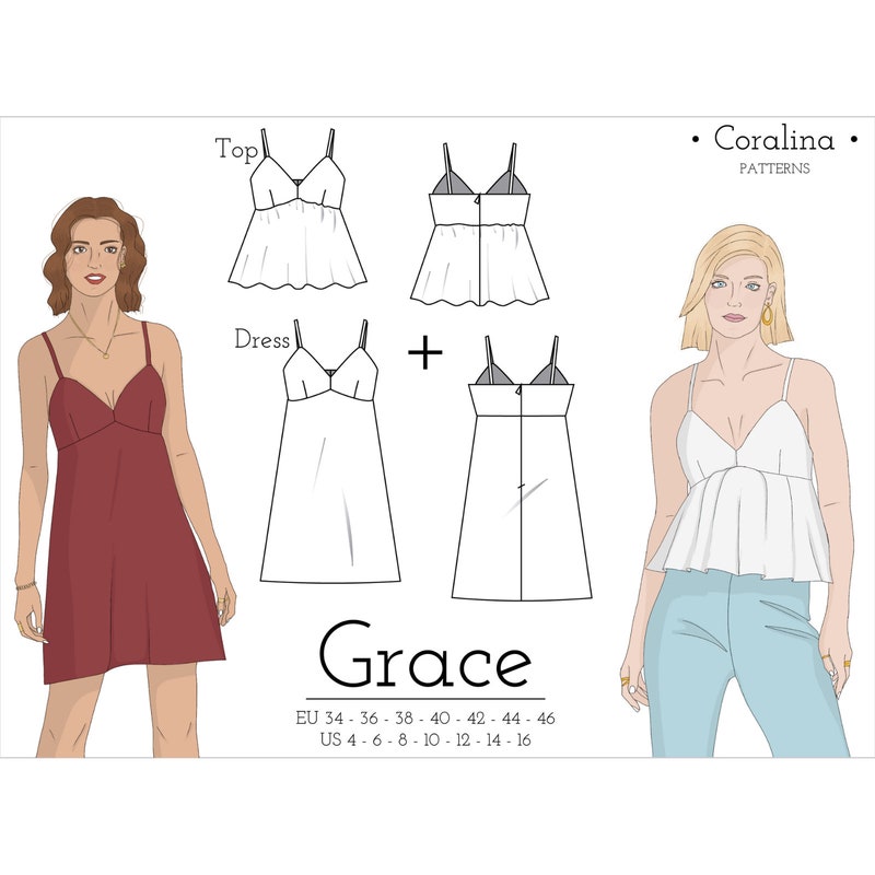 A Line Dress Pattern - Etsy