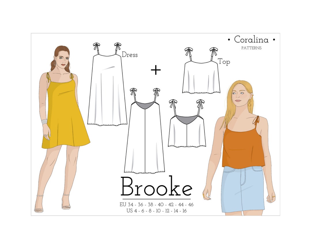 Strappy Top PDF Sewing Pattern | Strappy Summer Dress Pattern | Sizes 4 ...