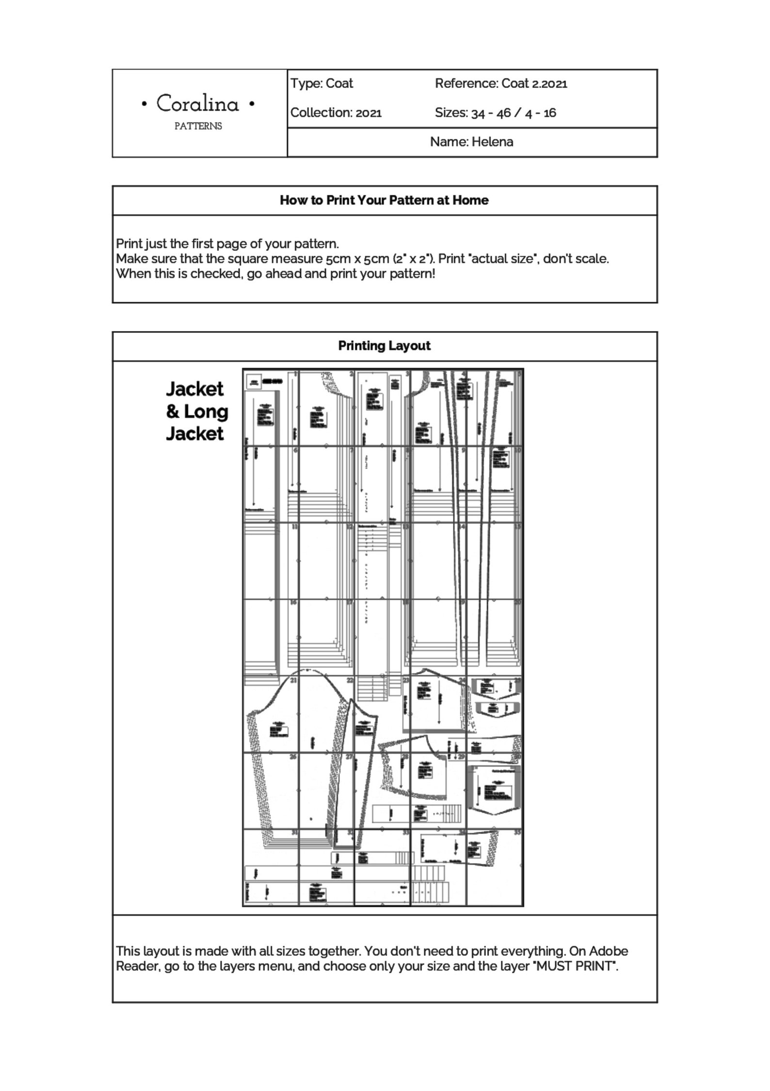 Denim Jacket PDF Sewing Pattern Sizes 4-16 EU 34-46 | Etsy