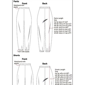 High Waist Sweatpants PDF Sewing Pattern Track Pants and - Etsy