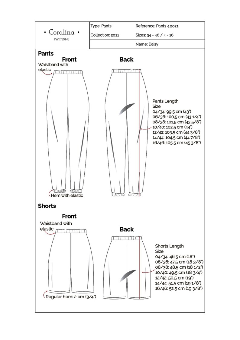 High Waist Sweatpants PDF Sewing Pattern Track Pants and - Etsy