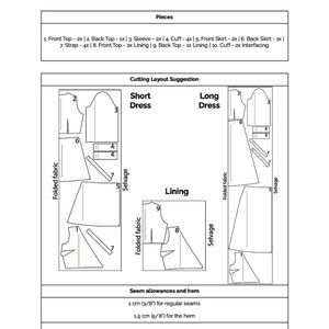 Long Sleeve Wrap Dress PDF Sewing Pattern | Formal Wrap Gown | Sizes 4 ...