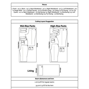 Capri Pants PDF Sewing Pattern | Pedal Pusher Trousers | Two Length Options | Sizes 4-16 (EU 34 ...