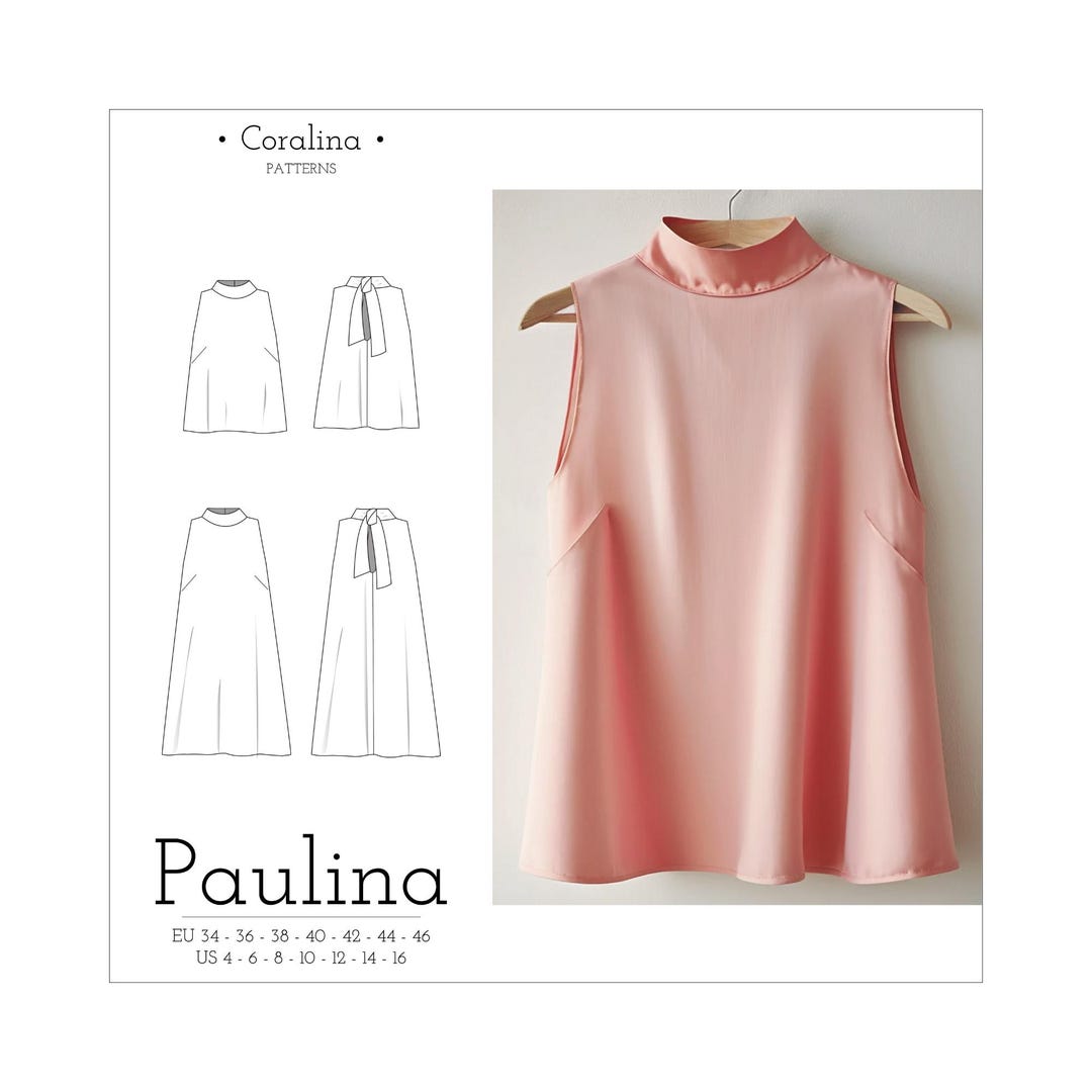 Bow Halter Top PDF Sewing Pattern | Halter Neck Dress Pattern | Sizes 4 ...