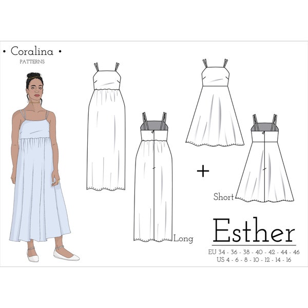 Empire Waist Dress Patterns - Etsy