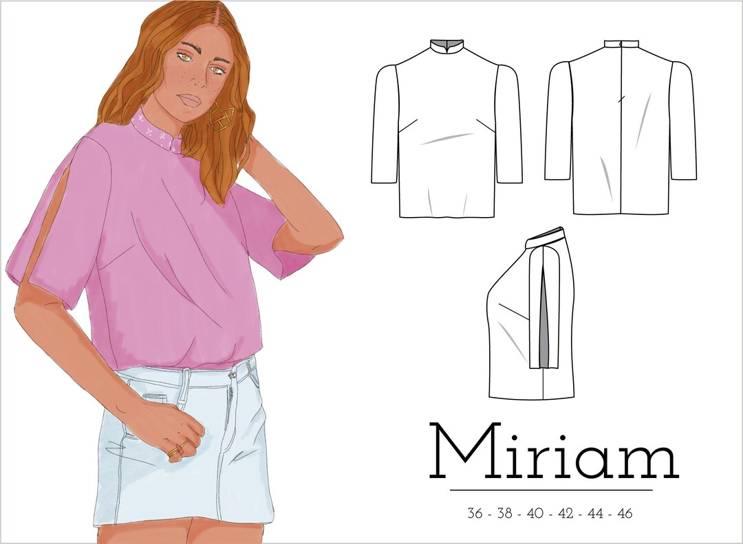 Split Sleeve Top PDF Sewing Pattern - Etsy