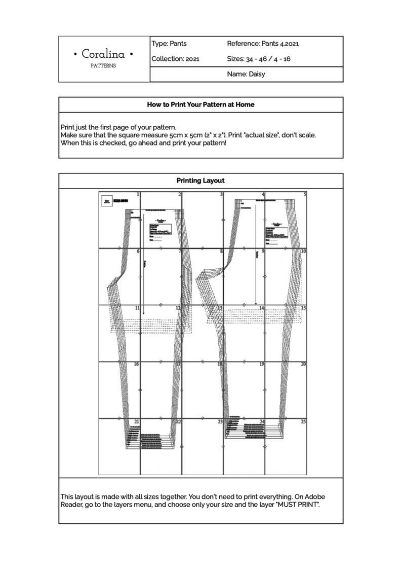 High Waist Sweatpants PDF Sewing Pattern Track Pants and - Etsy