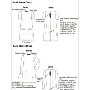 Shift Dress PDF Sewing Pattern | A-line Dress With Pockets | Sizes 4-16 ...