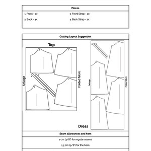 Strappy Top PDF Sewing Pattern | Strappy Summer Dress Pattern | Sizes 4 ...