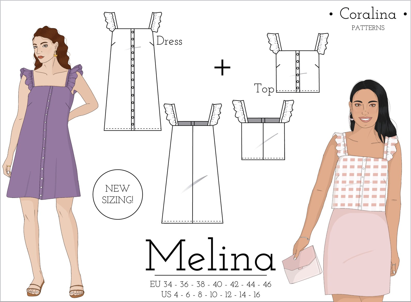 Ruffle Crop Top PDF Sewing Pattern Sizes 4-16 EU 34-46 - Etsy