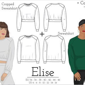 Simple Sweatshirt + Easy Sweatpants PDF Sewing Patterns | Sizes 4-16 ...