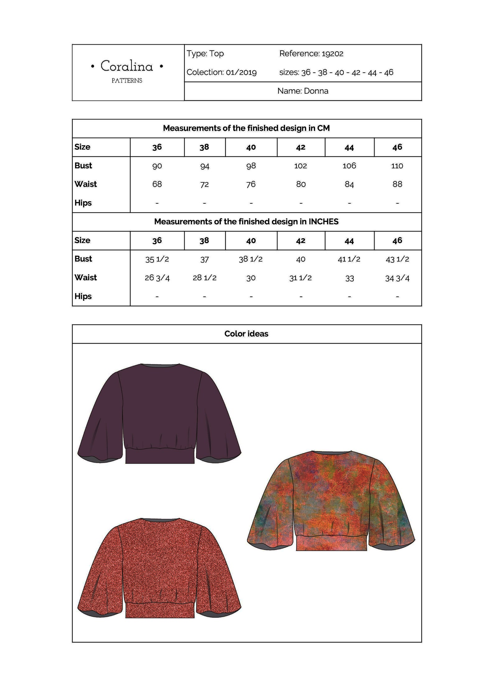 Open Back Top With Bell Sleeve PDF Sewing Pattern - Etsy Australia