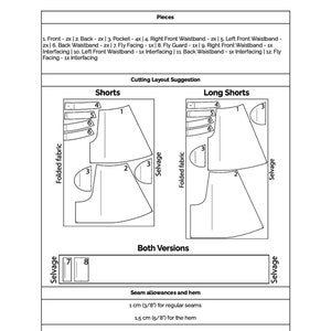 Flared Shorts With Optional Inseam Pockets PDF Sewing Pattern | Sizes 4 ...