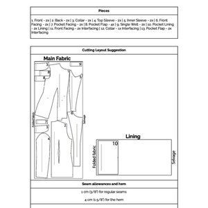 Unlined Blazer PDF Sewing Pattern | Single-breasted Jacket Pattern ...