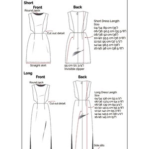 Cut Out Dress Sewing Pattern | Bodycon Style | Sizes 4-16 (EU 34-46 ...
