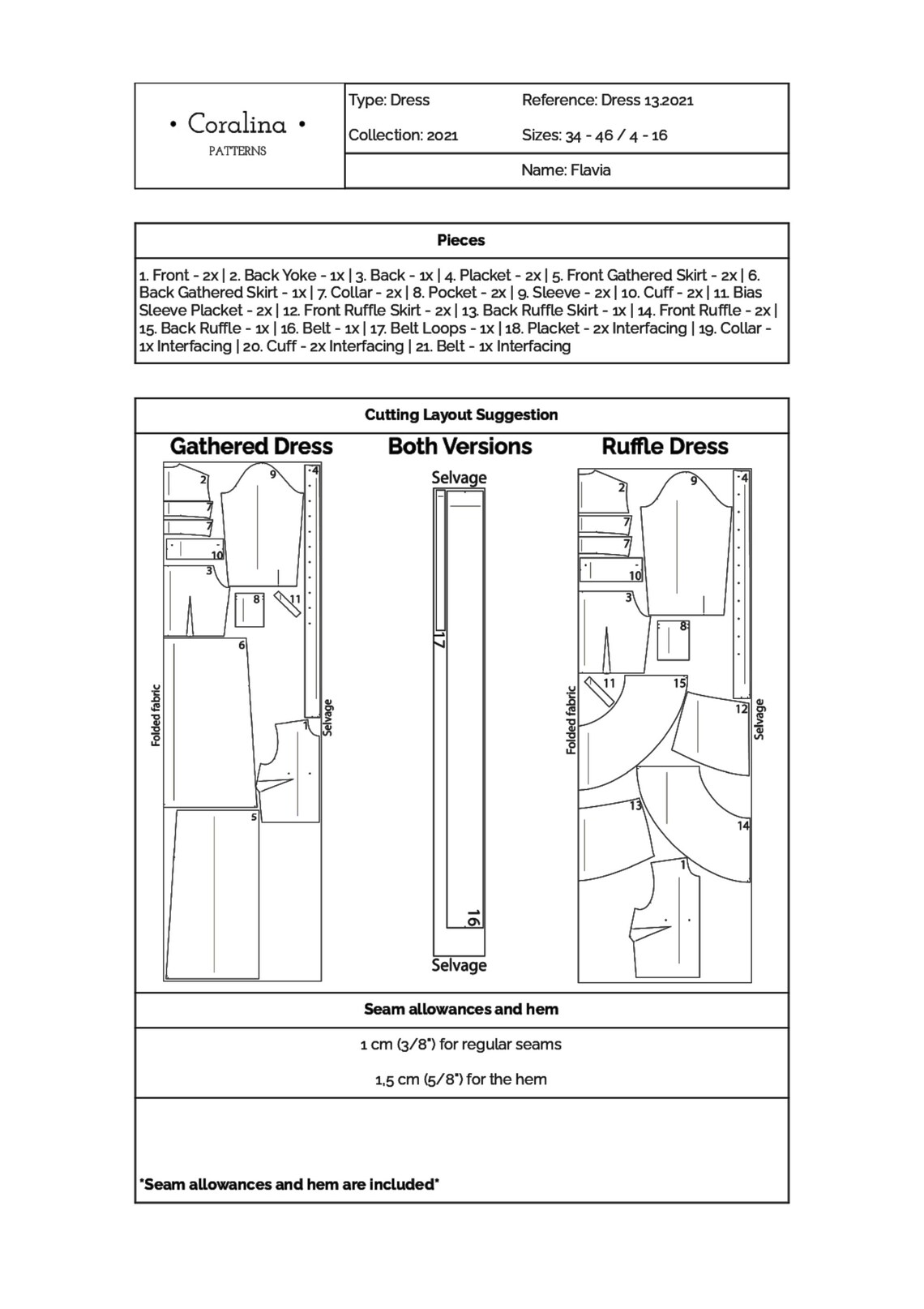 Button-down Shirt Dress Sewing Pattern: Sizes 4-16 US, 34-46 EU (PDF ...