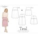 Gathered Skirt With Yoke PDF Sewing Pattern Sizes 4-16 EU 34-46 Two ...