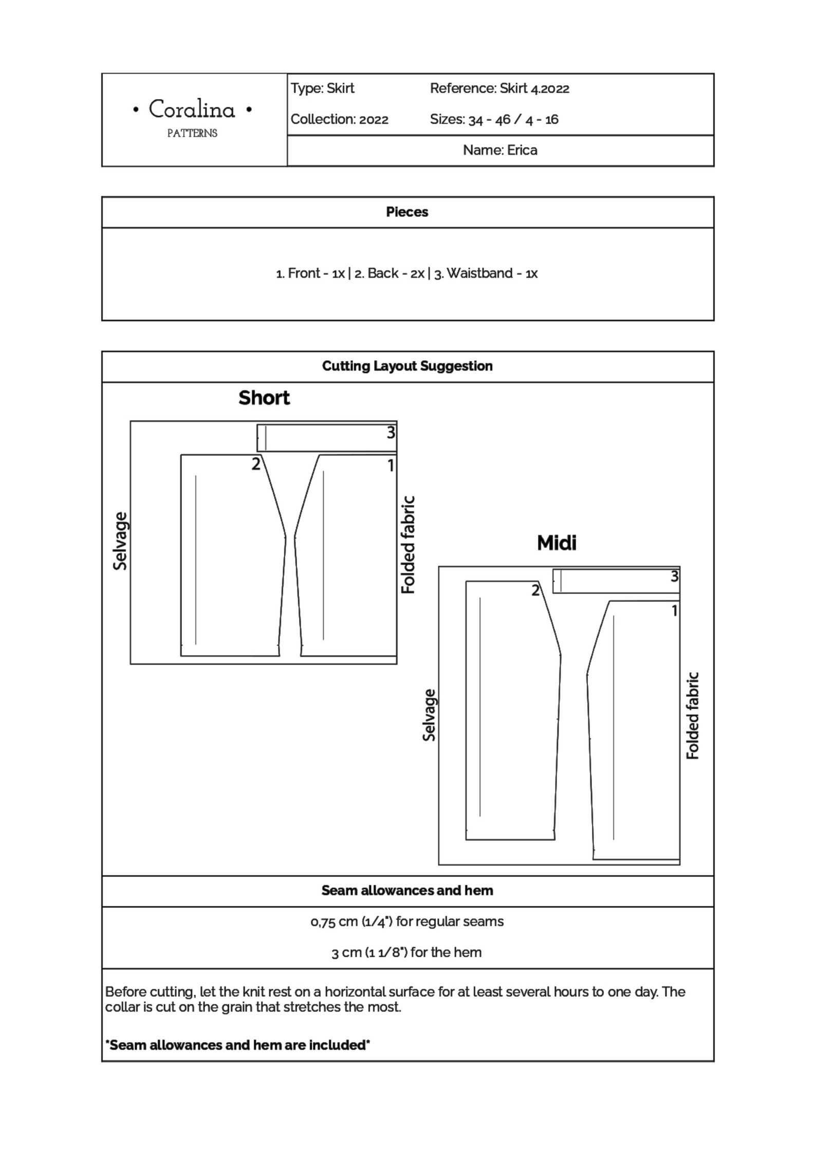 Knit Pencil Skirt PDF Sewing Pattern Sizes 4-16 EU 34-46 - Etsy