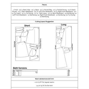 Long A-line Denim Skirt PDF Sewing Pattern | Sizes 4-16 (EU 34-46 ...