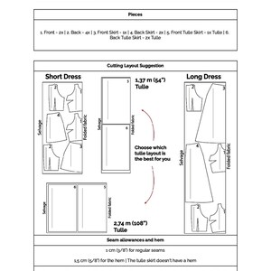 Sleeveless Tulle Dress PDF Sewing Pattern | Formal Dress Pattern | Two ...
