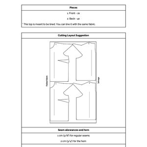 Shoulder Pad Shirt PDF Sewing Pattern | Sizes 4-16 (EU 34-46) | Instant ...