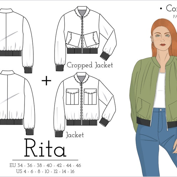 Bomber Jacket Pattern - Etsy