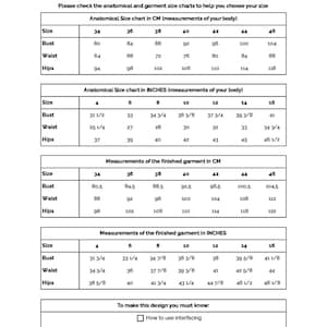 Strapless Column Dress PDF Sewing Pattern | Sizes 4-16 (EU 34-46) | Two ...